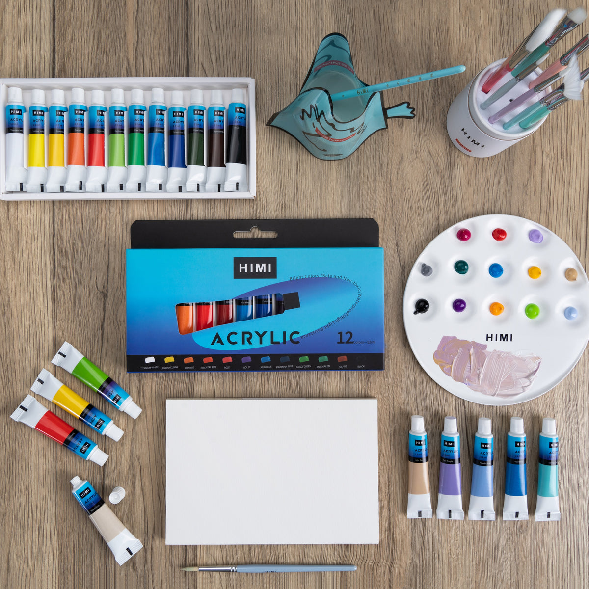 MIYA HIMI 12ml 12colors Professional Tube Acrylic Paint – AOOKMIYA