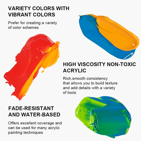 MIYA HIMI 12ml 12colors Professional Tube Acrylic Paint Set Kit – AOOKMIYA