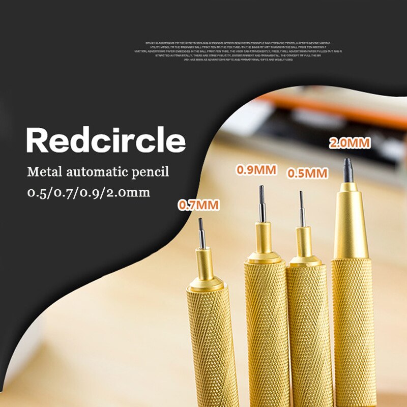 Redcircle metal Mechanical Pencil 0.5 0.7 0.9 2.0mm Lead Automatic Dr – AOOKMIYA