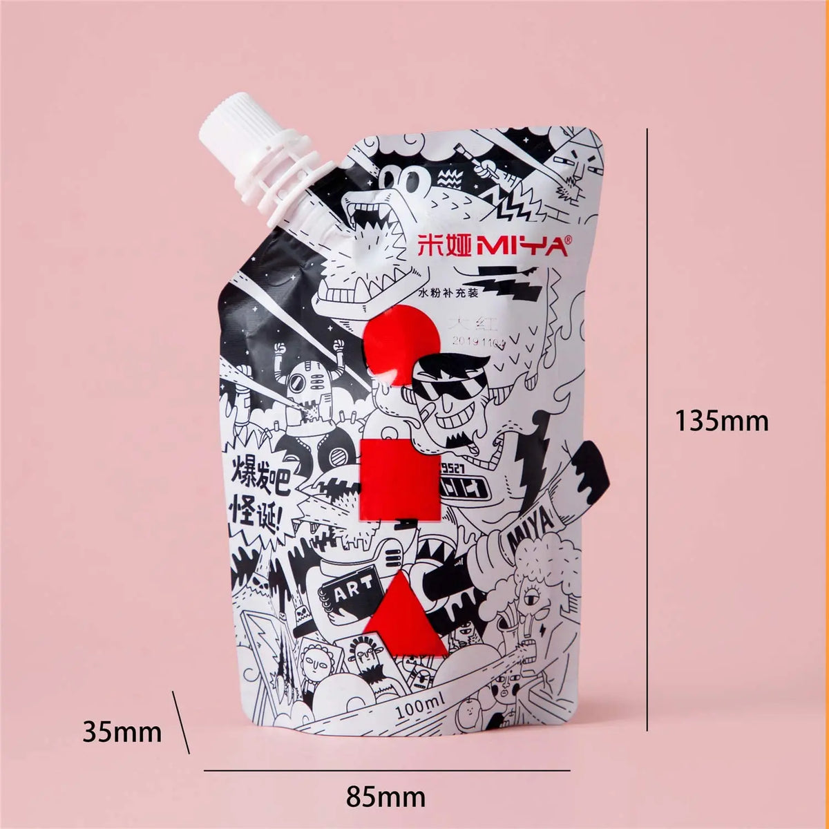 1 Bag MIYA HIMI GOUACHE REFILL 100ML Unique Jelly Vibrant Colors Non ...