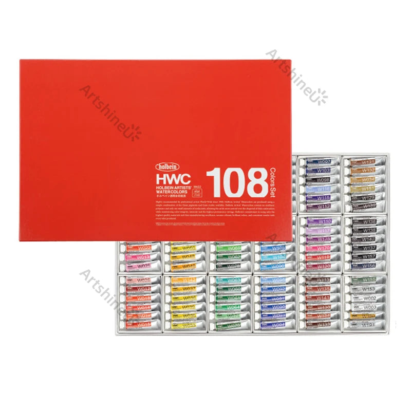 108 Colors Holbein Watercolor Paint Set 5ML Tubes For Artists Painter ...