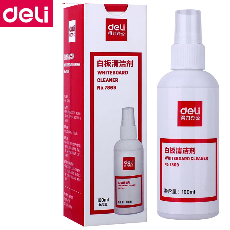 1PCS Deli 7869 Whiteboard cleaner spray eraser water 100ml per bottle ...