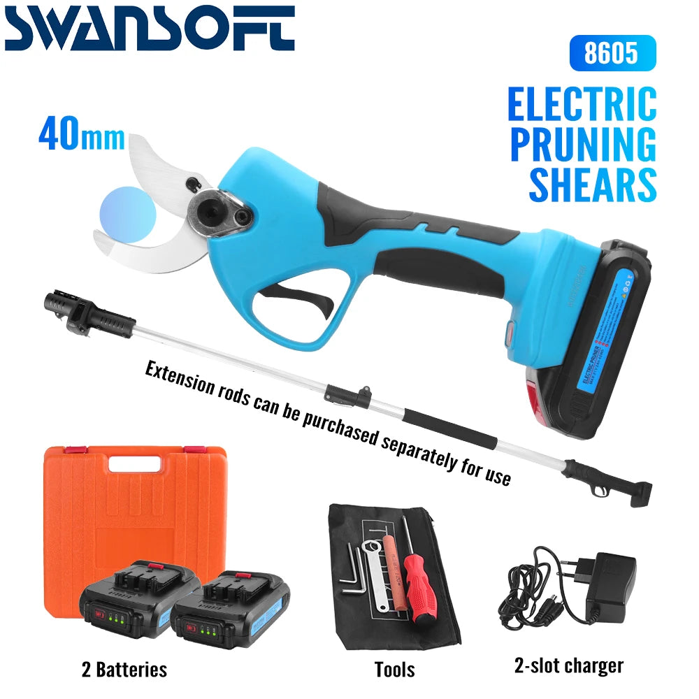 21V 40mm Professional Cordless Electric Pruning Shears SC-8605 Power C ...