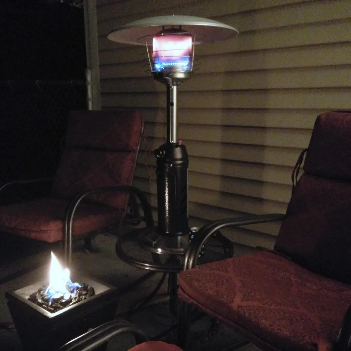 46,000 BTU Outdoor Propane Patio Heater with Wheels, Commercial & Resi ...