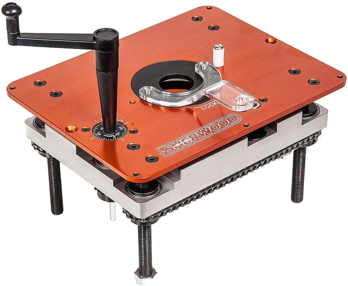 Sherwood Router Table Lift and Mounting Plate Plunge Base Routers ...