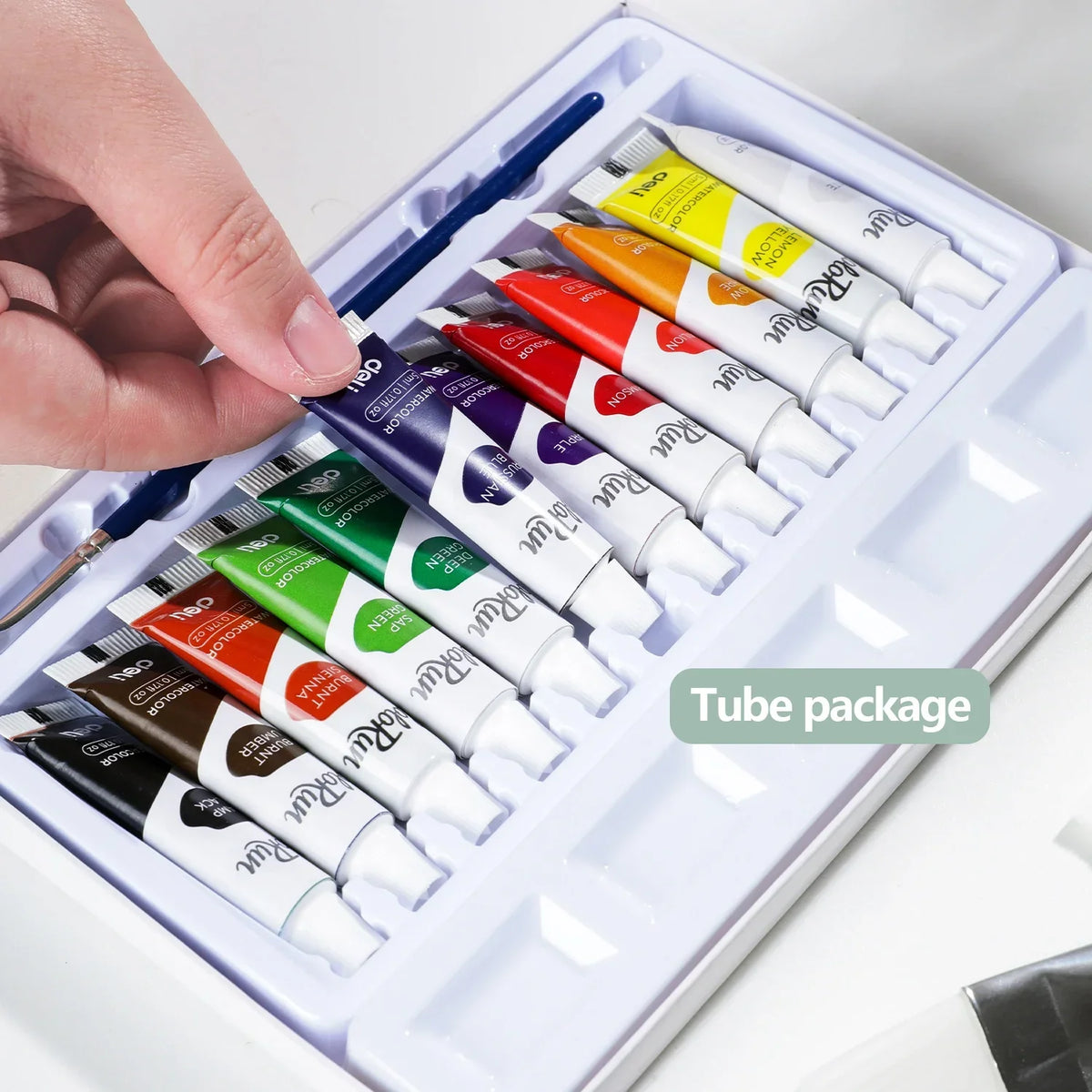 Deli 12/24 Colors Watercolor Set 5ml Solid Acuarelas Professional Wate ...