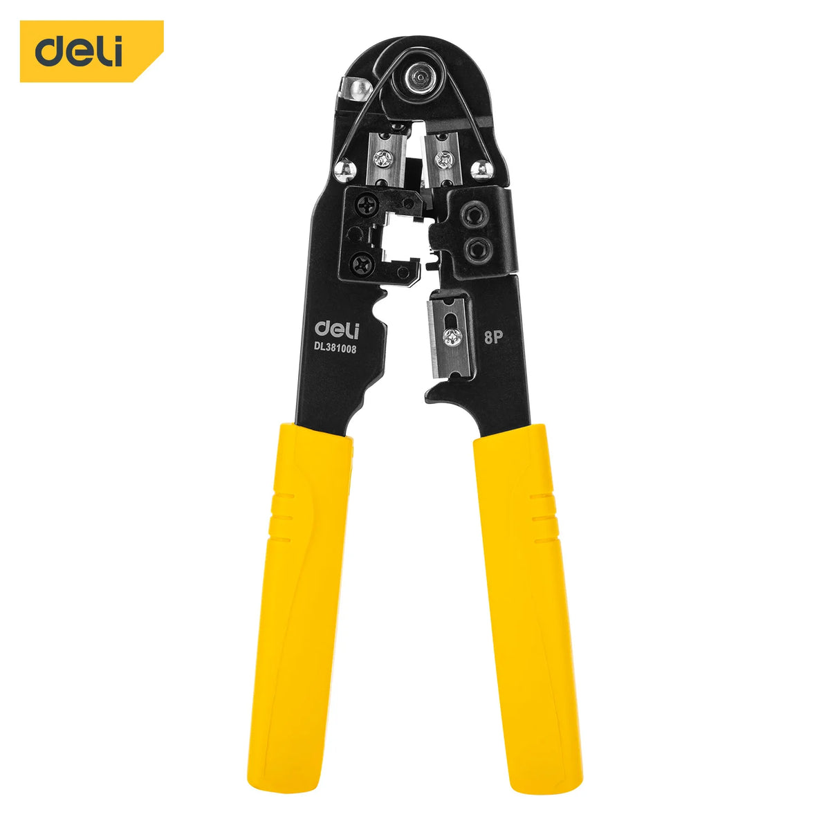 Deli Crimping Tool Ethernet Network LAN Cable Crimper Cutter Stripper ...
