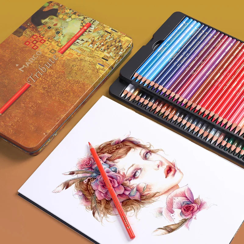Marco Tribute Master 48/72/100/120/150 Colored Pencils Professional Ar ...