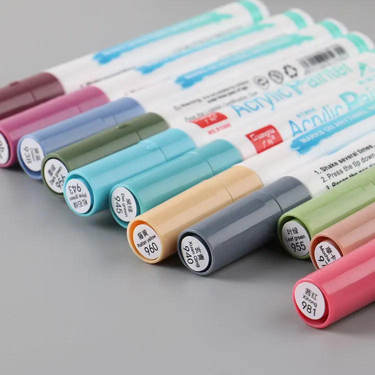 Morandi Acrílico Paint Marker Pen Set para pedras, pintura rupestre, p ...