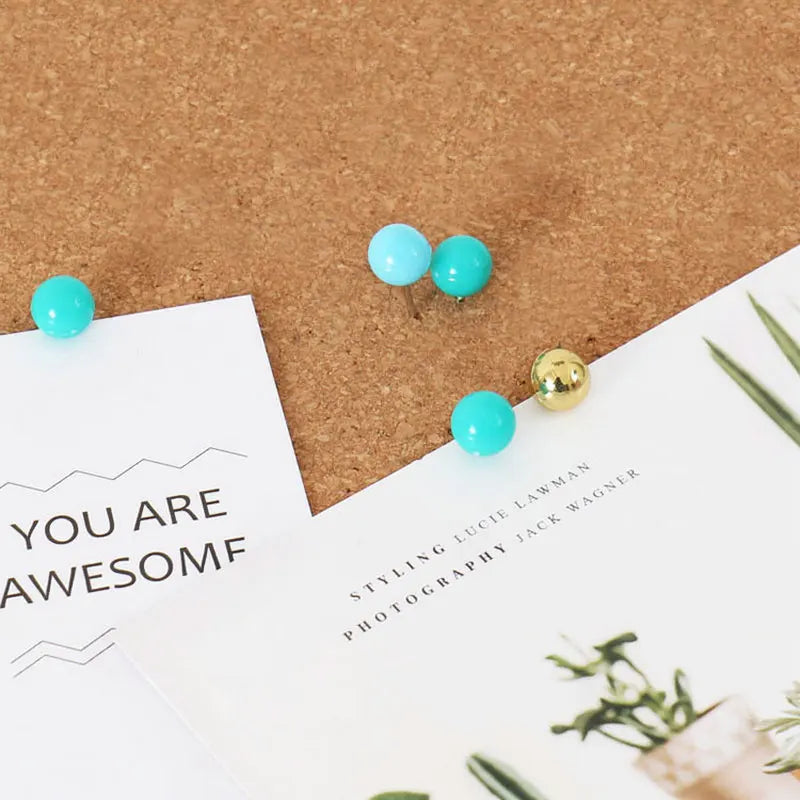 Multi Color Ball Push Pins, Cork Board, Photo Wall, Tachas Thumb, Pins ...