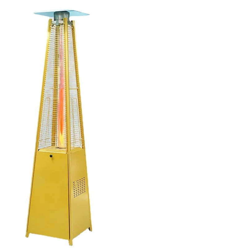 Outdoor tower shaped gas heater, liquefied gas real fire heating furna ...