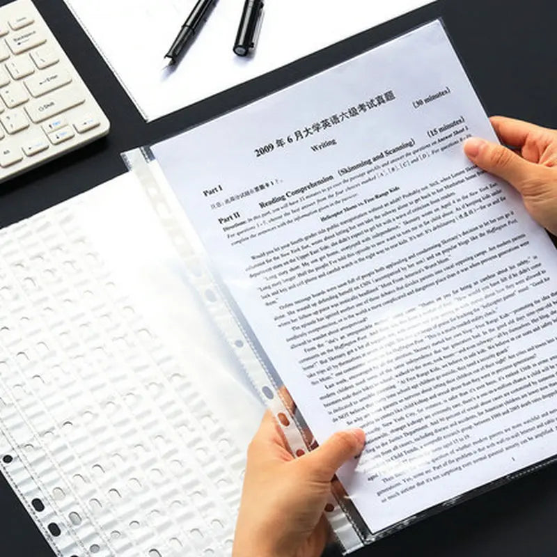 Ring Binder Folder A3 Sheet Protectors Transparent PVC Bag A2 A4 Paper ...