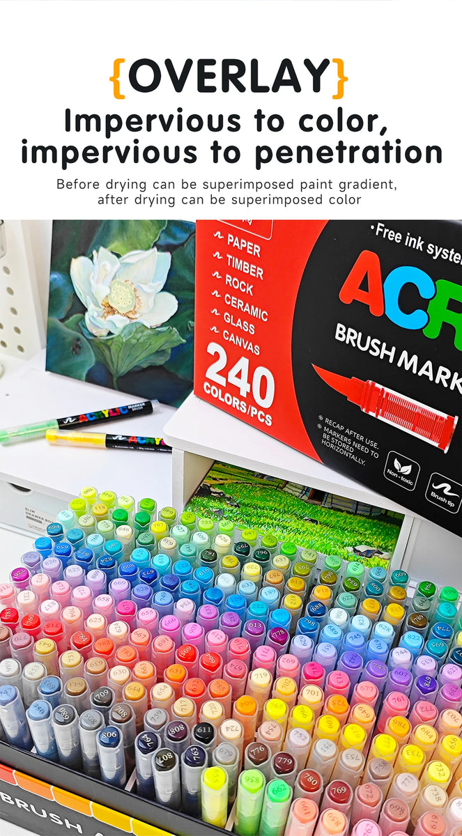 168/240 colors Direct liquid propylene marker set DIY graffiti body pa ...