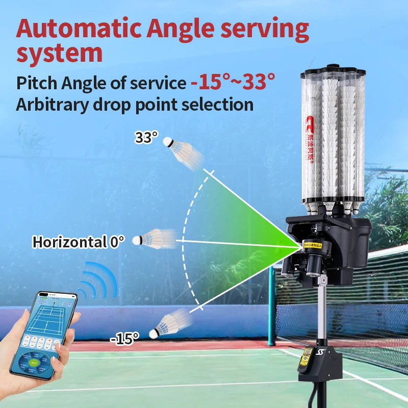 Shuttlecock serving machine Badminton shuttlecock feeding machine with ...