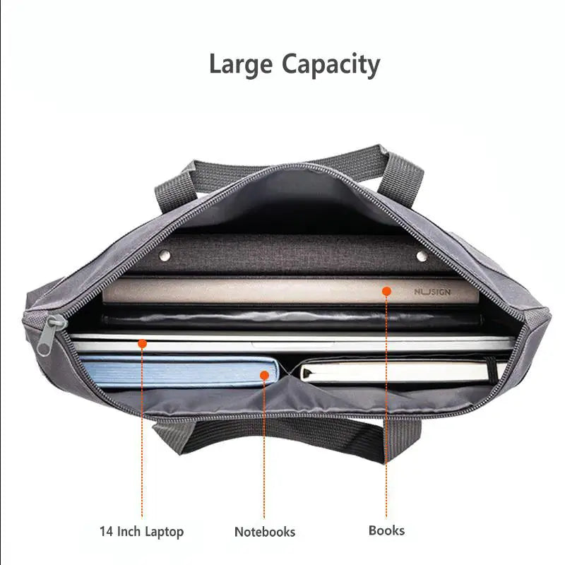 Simple Portable File Bag Briefcase Men's Business Document Bag Canvas ...