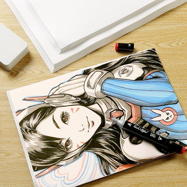 50 Sheet A4/A5 Proffessional Marker paper Sketch Painting Marker Pape ...