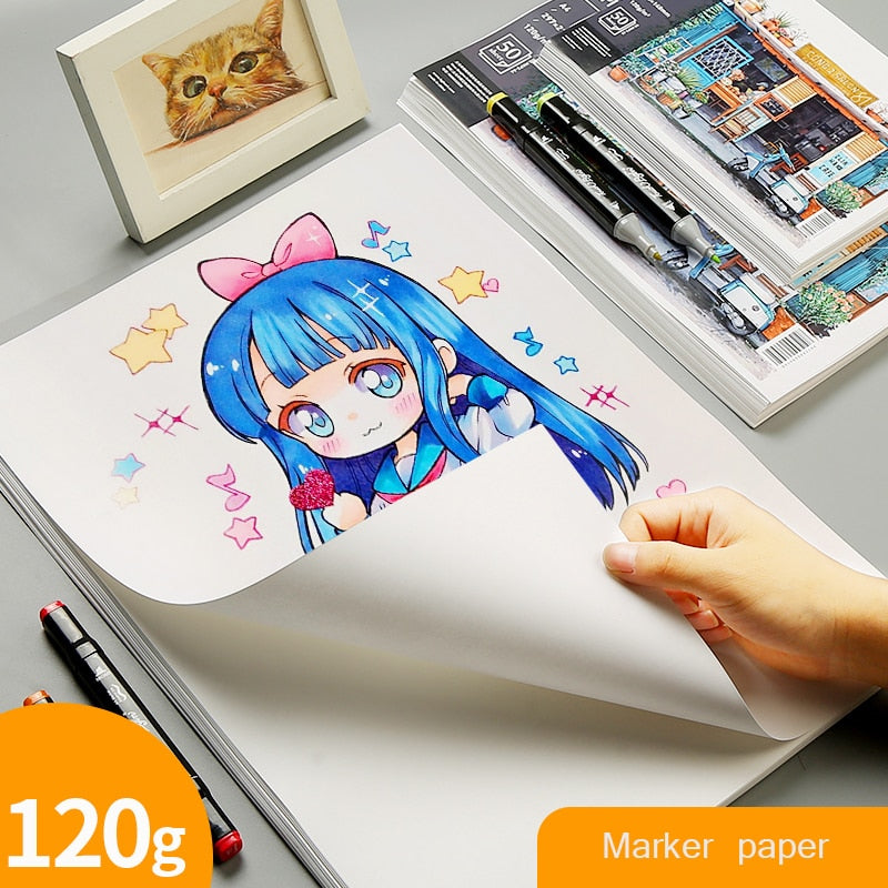 A4/A5 120gms Marker Paper Painting Paper Beginner Drawing Design Pape ...