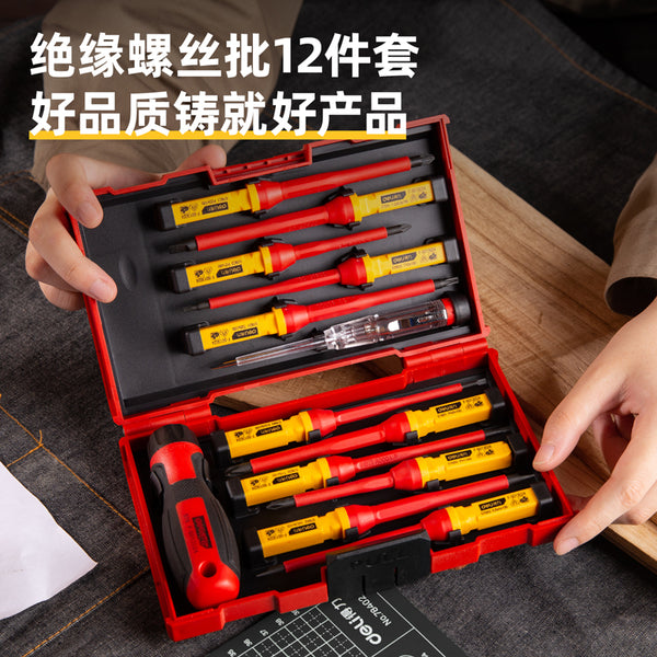 Deli 1/Set VDE Insulated Screwdriver Set CR-V High Voltage 1000V Magne ...