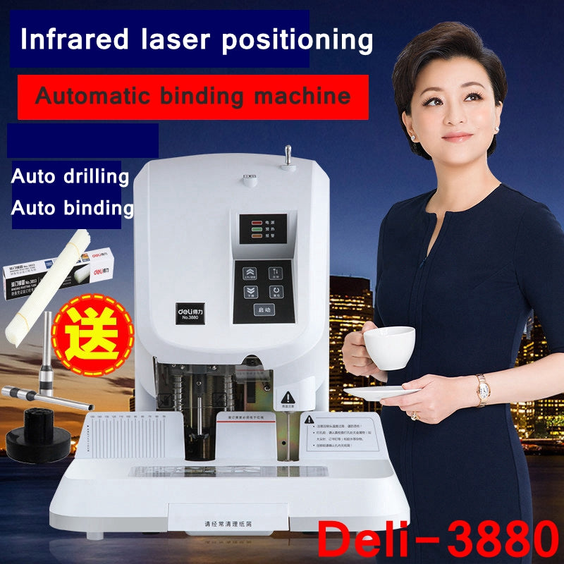 Deli 3880 Automatic reviting tube binding machine Hot Financial bindin ...