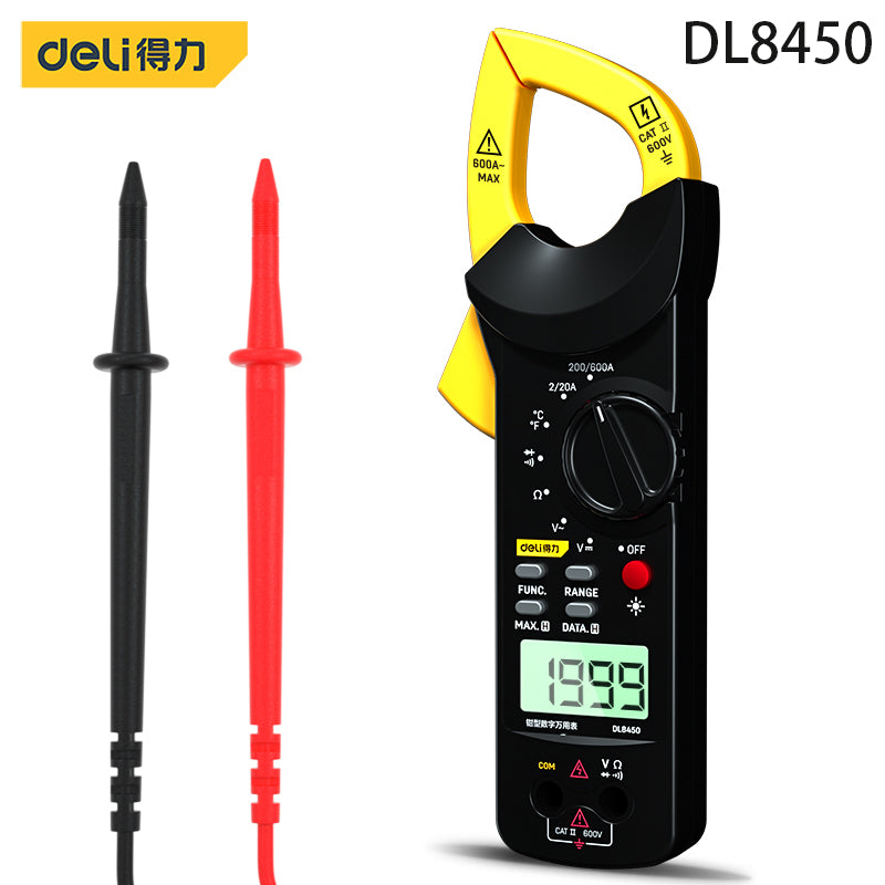 Deli DL8450 Clamp Type Digital Multimeter Electrician Tools Electrical ...