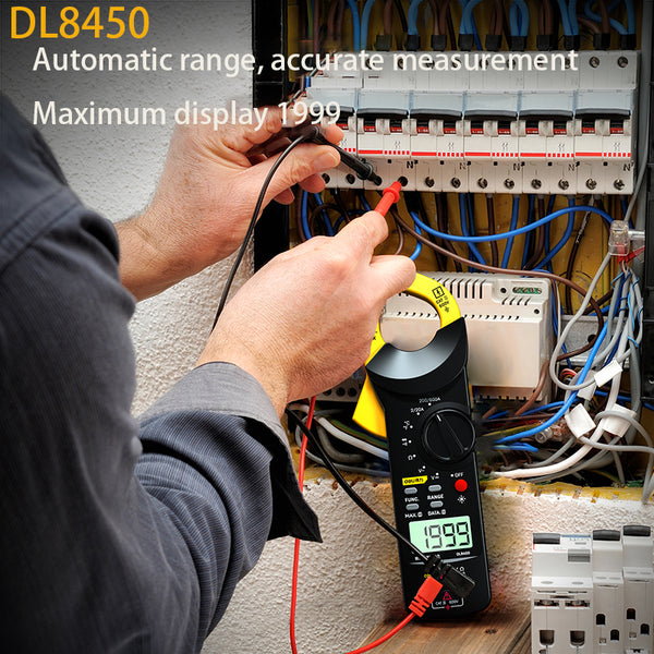 Deli DL8450 Clamp Type Digital Multimeter Electrician Tools Electrical ...
