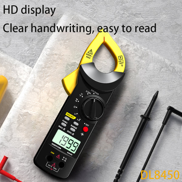 Deli DL8450 Clamp Type Digital Multimeter Electrician Tools Electrical ...