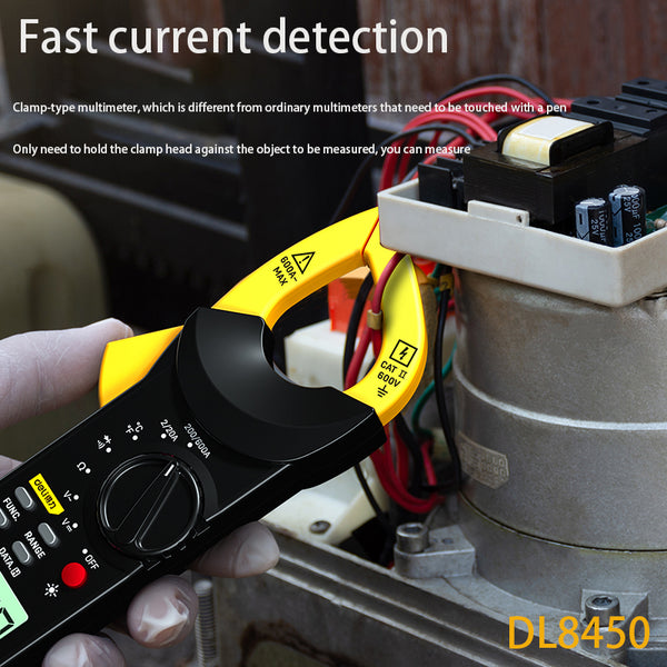 Deli DL8450 Clamp Type Digital Multimeter Electrician Tools Electrical ...