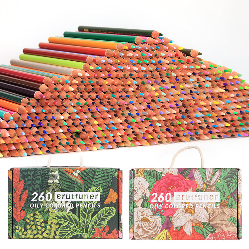 Professional 520 Colors Soft Oil Colors Pencils Wood Sketch Colored Pe ...