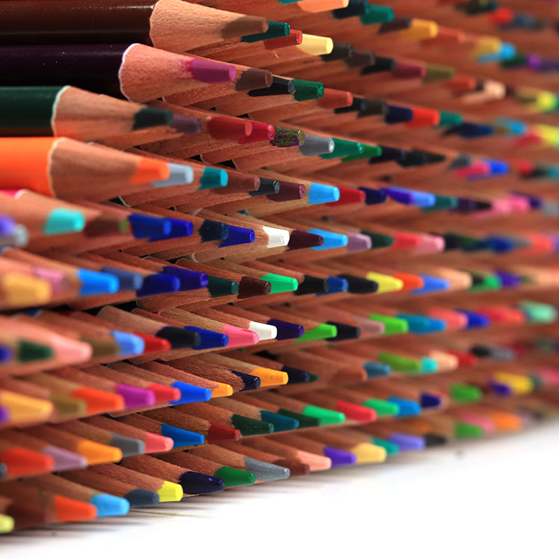 Professional 520 Colors Soft Oil Colors Pencils Wood Sketch Colored Pe ...